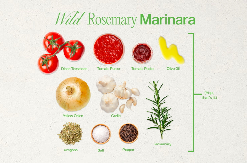 Sauz Wild Rosemary Marinara Pasta Sauce - Earthy and Fresh
